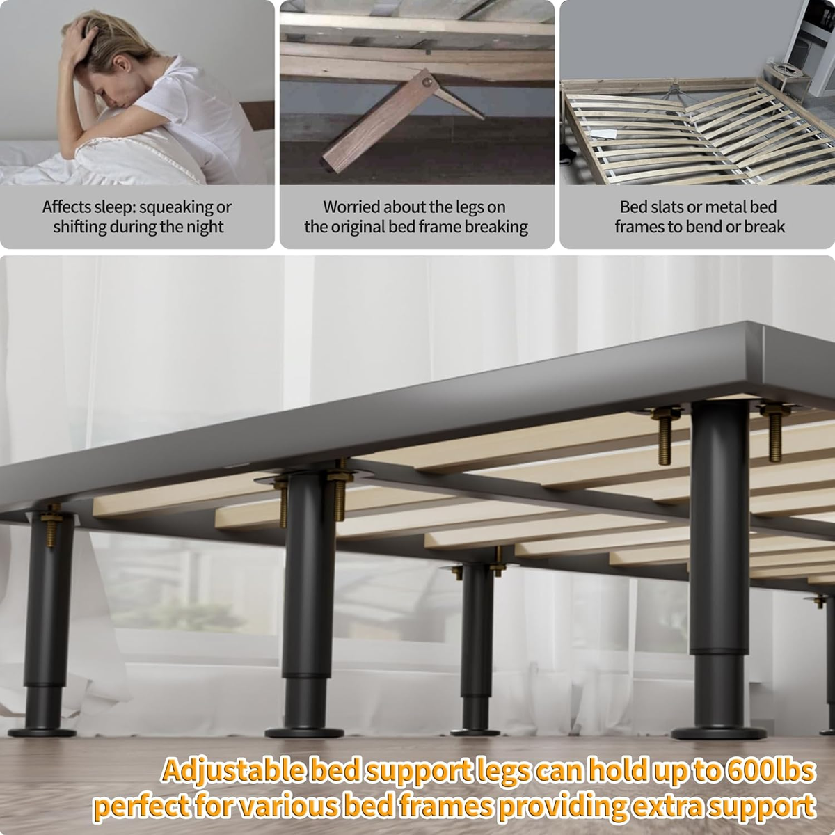 Adjustable Bed Frame Supports Folding Bed Support With Pneumatic Stay