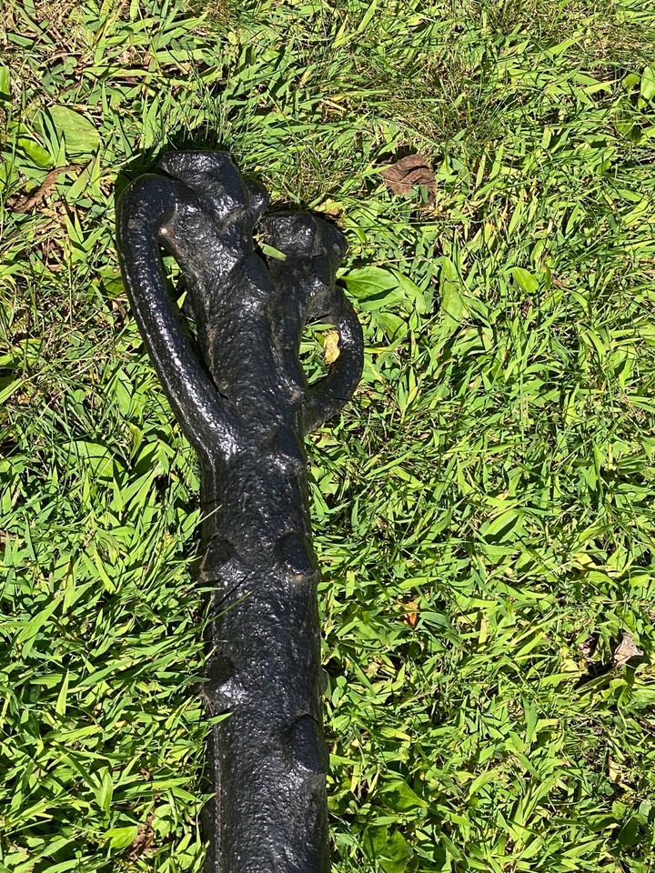 Antique Cast Iron Hitching Post 44" TREE TRUNK Old West 19th Century ...