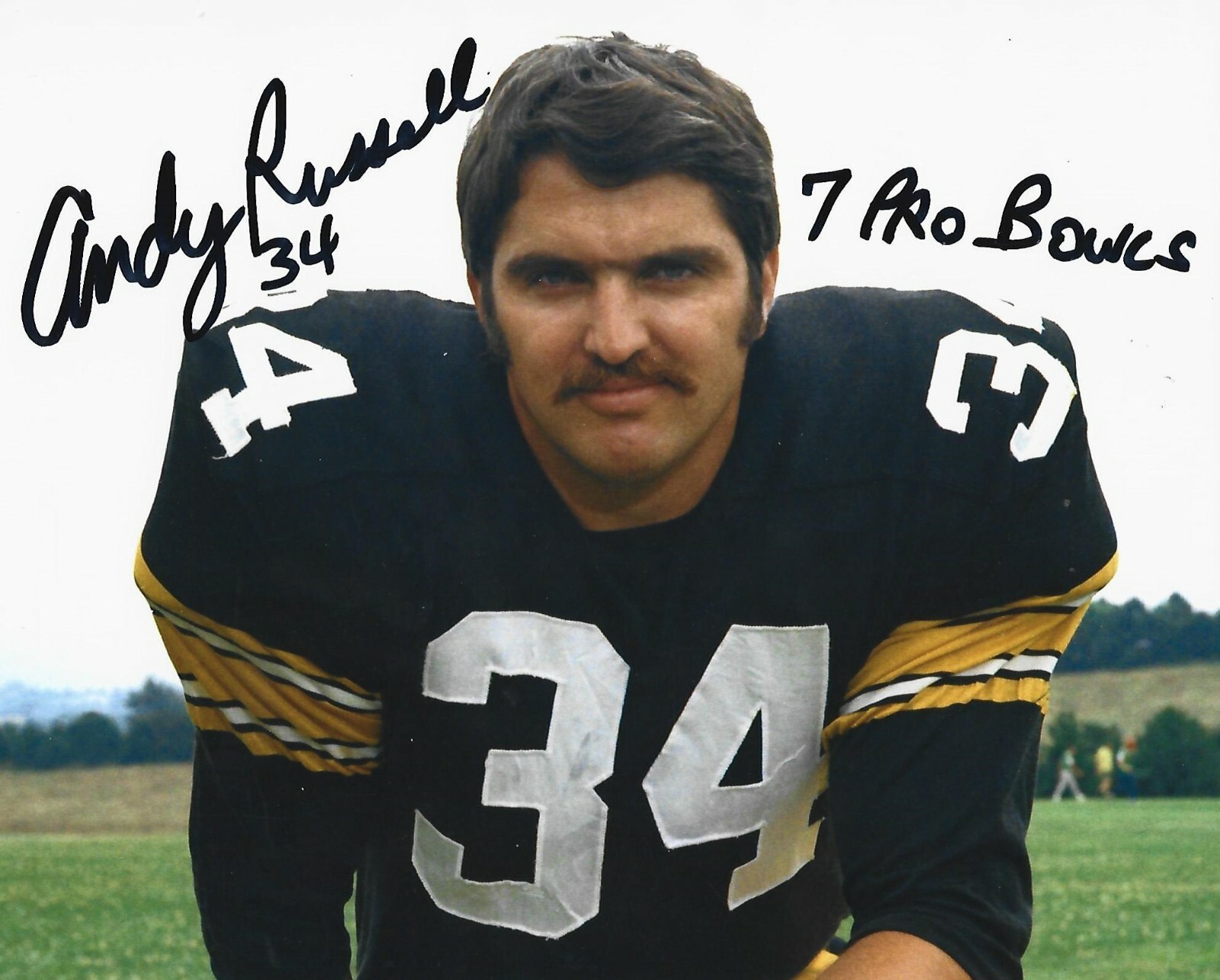 PITTSBURGH STEELERS LEGEND ANDY RUSSELL SIGNED 8X10 SUPER BOWL CHAMPION ...