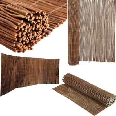 willow cane screen natural garden fence screening roll border privacy ...