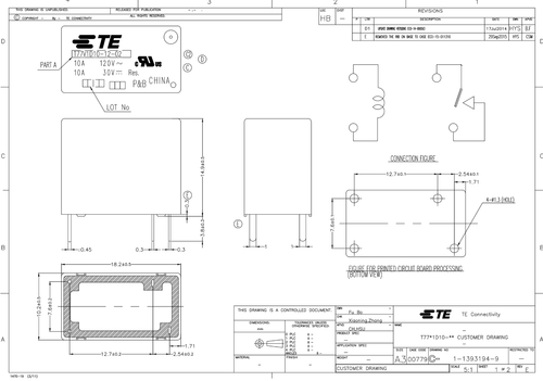 (3 pcs) T77V1D10-12 Tyco-P&B, 10A 12V SPST, General Purpose Relay | eBay