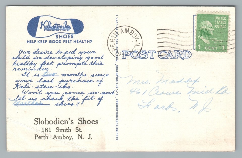 “Your Child's Growing Feet—Kali—Sten—Iks” LINEN ADVERTISING Shoe PERTH ...