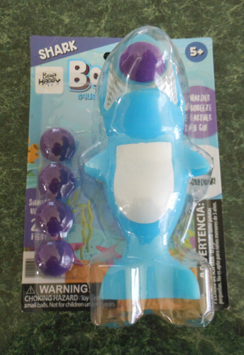 SHARK BOOMERZ Toy Squeezable Blue SHARK Ball Popper Launcher Toys 5+ | eBay