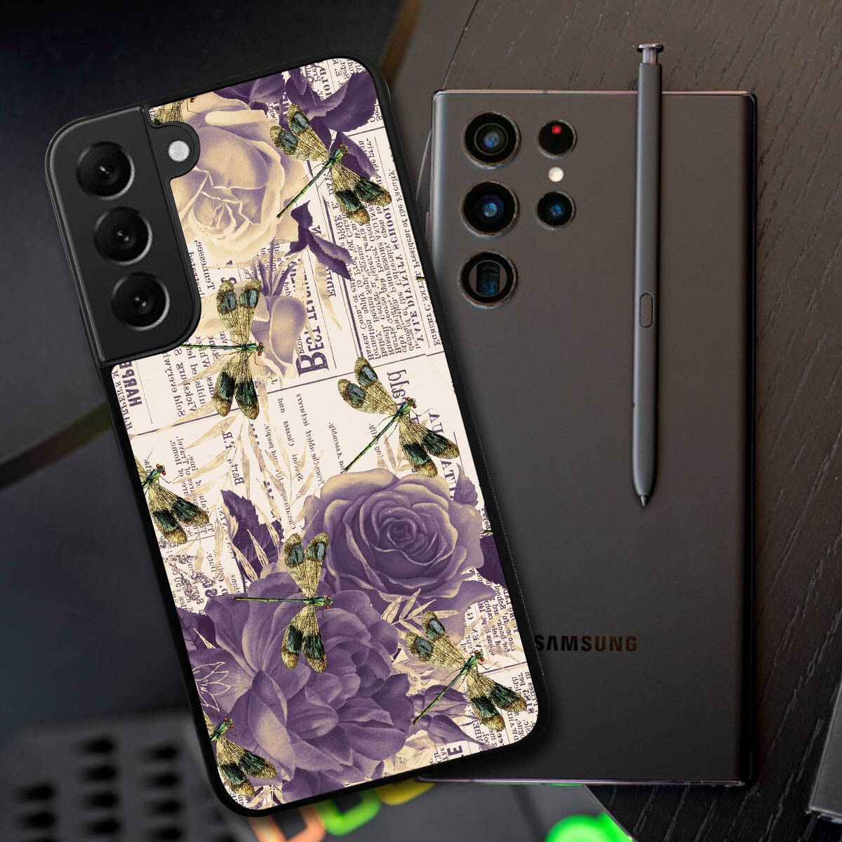 ( For Samsung A25 ) Back Case Cover H23395 Vintage Flower | eBay Australia