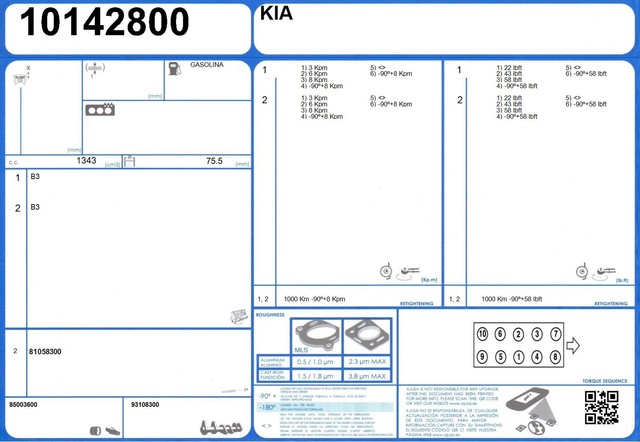 Ajusa 52199100 Head Gasket Set for sale online | eBay