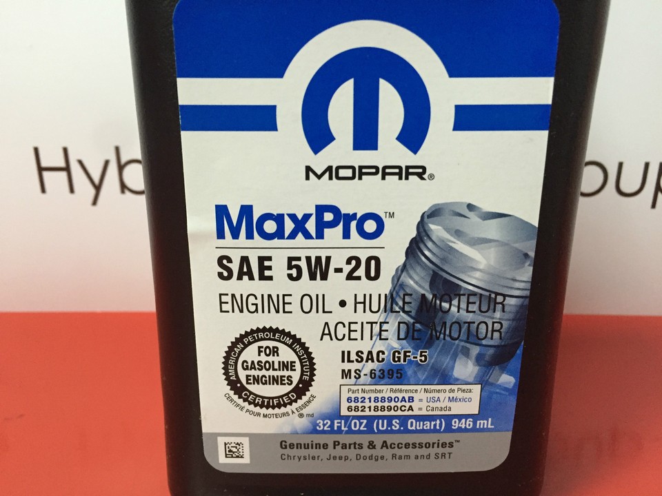 ORIGINAL MOPAR MOTOR OIL 5W20 MAXPRO | eBay