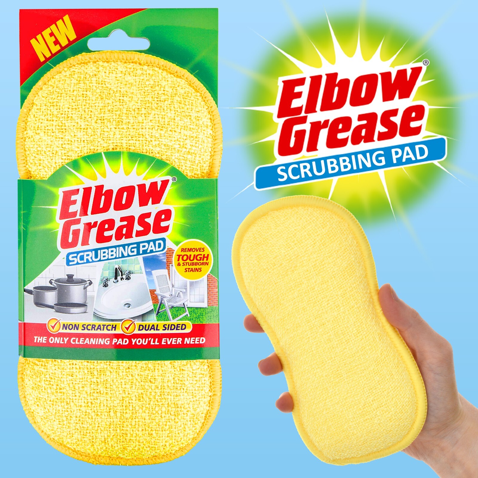 ELBOW GREASE Oven Rack Grill Dish Kitchen Cleaner Scourer Scrubber ...