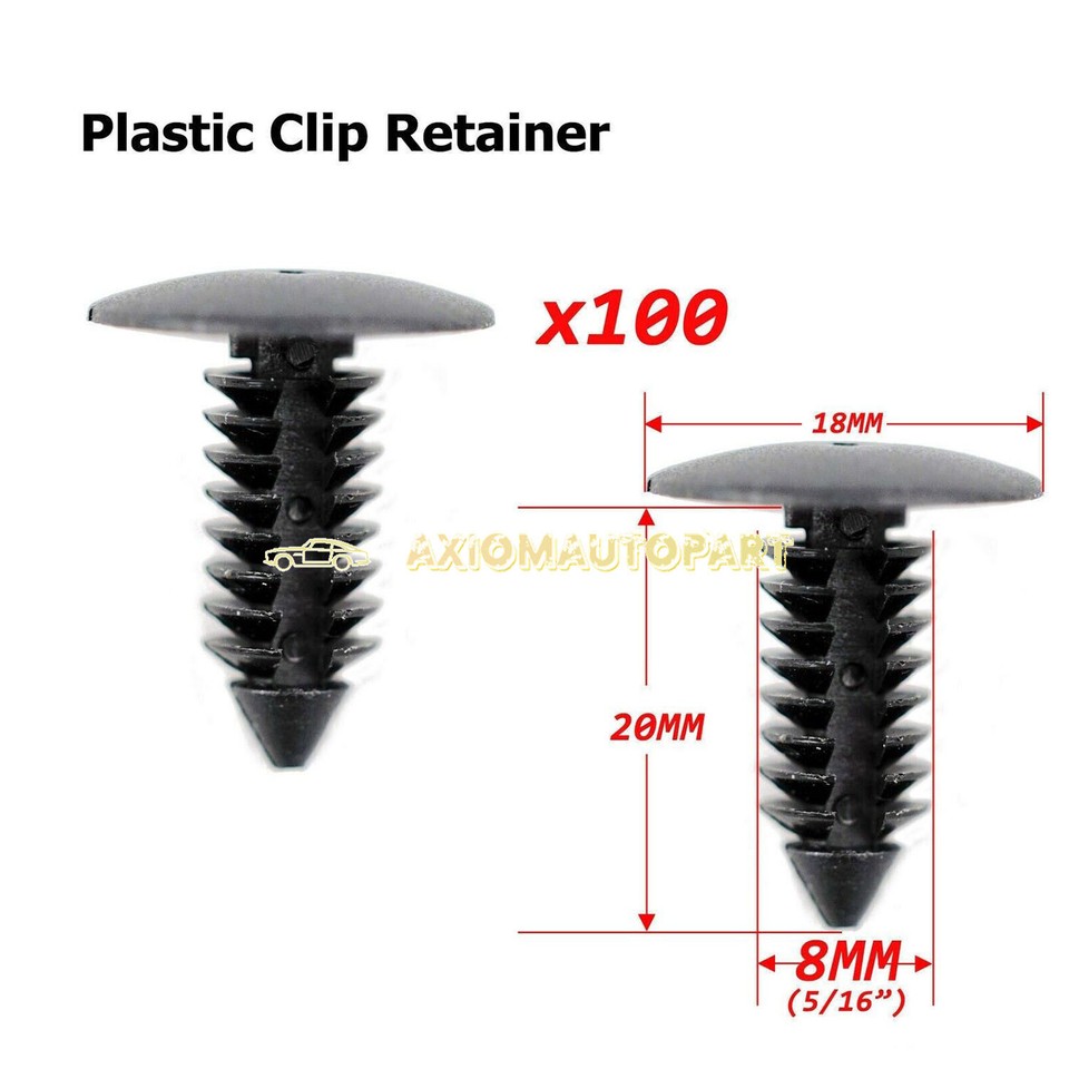 100pcs Nylon Retainer Clips Christmas Tree Fasteners for 8mm GM 1595864 ...