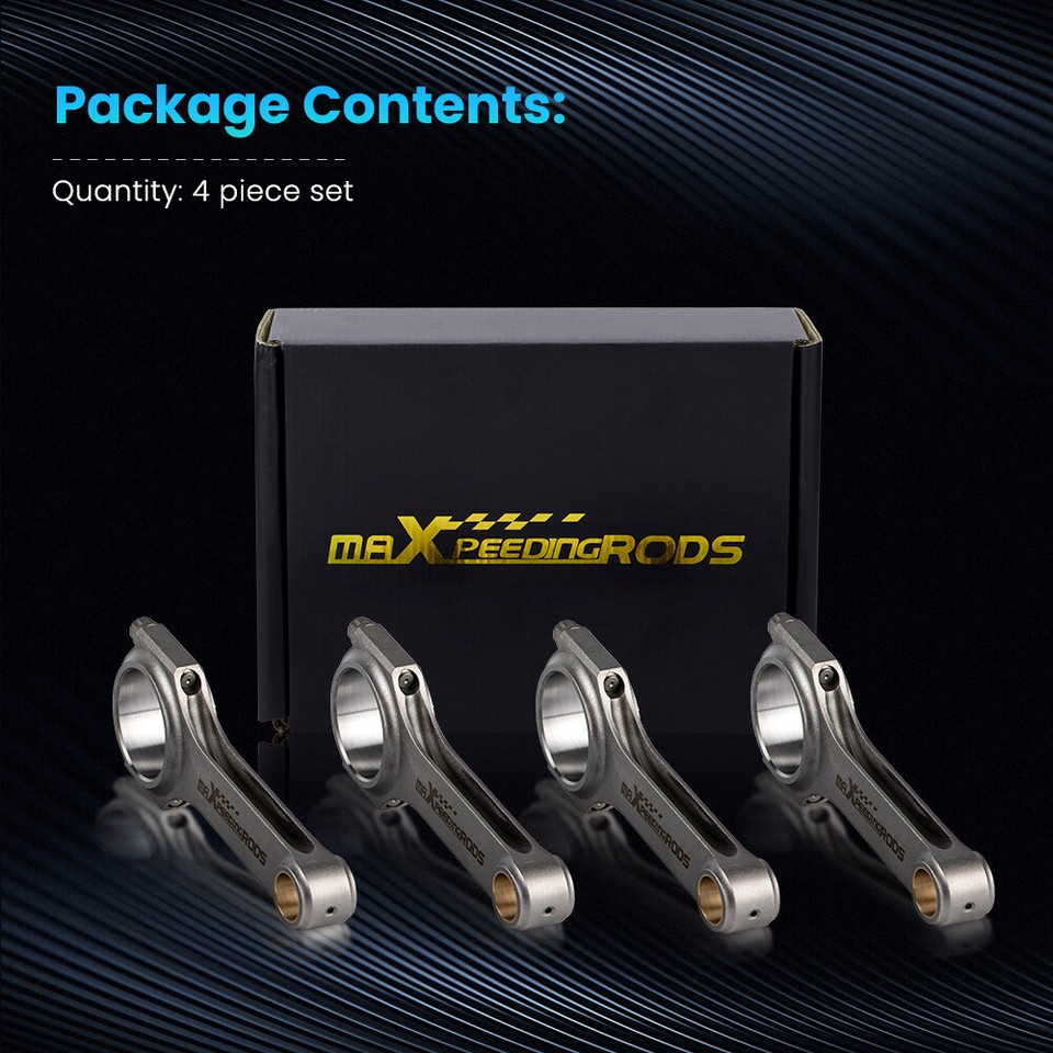 Forged H-Beam Connecting Rods for Honda ACURA Prelude Accord H22 H22A ...