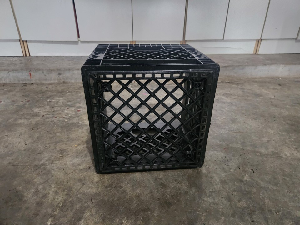 Plastic Heavy-Duty Plastic Square Milk Crate Black | eBay