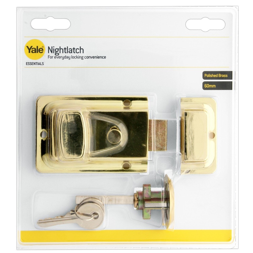 Yale NIGHT LATCHES 60mm Rim Cylinder Front Back Door Lock Nightlatch ...