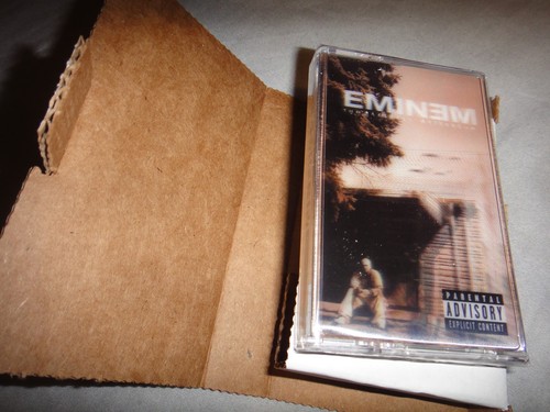 Eminem Signed Authentic Brick, Dog Tag, MMLP Cassette Size M T-Shirt ...