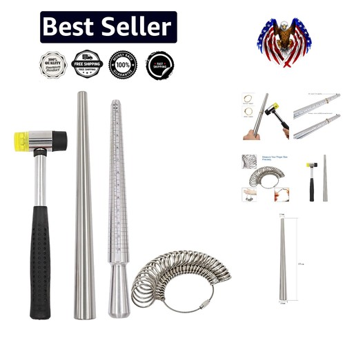 Professional 27-Piece Ring Sizer Kit with Mandrel and Accurate ...