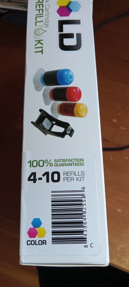 LD Ink Cartridge Color refill kit LD-RFK0012C HP 60,60xl,61,61xl,75 ...