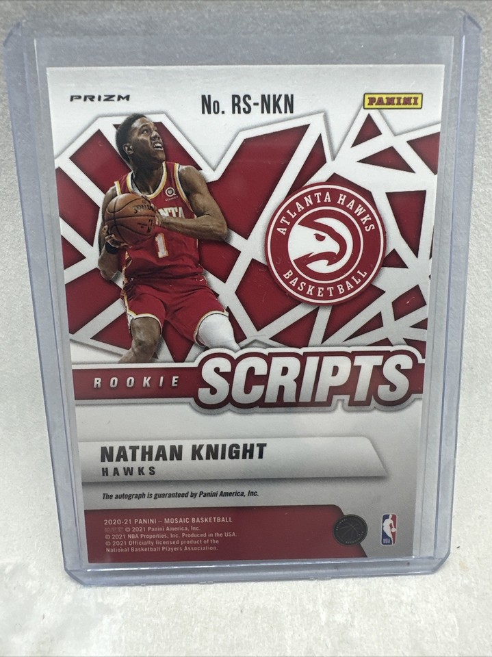 2020-21 Mosaic Scripts Rookie Autograph Red Wave Nathan Knight RC Auto ...