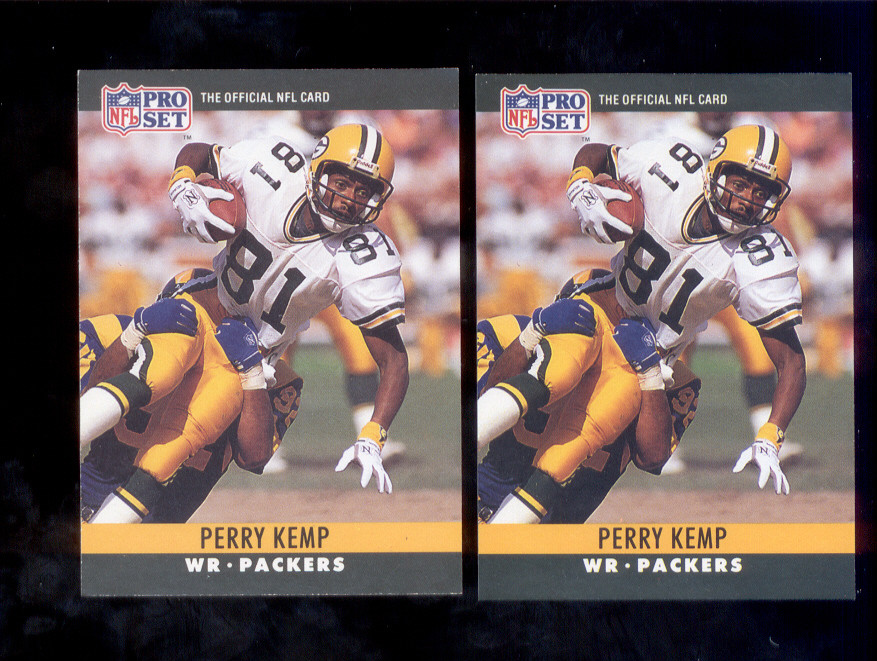 1990 Pro Set PERRY KEMP Green Bay Packers Card Lot Error + Correction ...