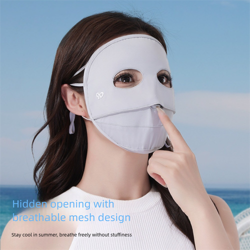 Elastic Ice Silk Mask Breathable Sunscreen Mask Fashion Full Face Mask ...