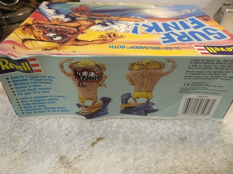 1990 REVELL ED BIG DADDY ROTH SURF FINK MODEL KIT ( BOX TOP ONLY) | eBay
