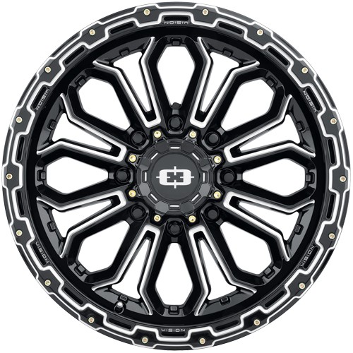 Vision 405 Korupt 20x10 8x6.5" -25mm Black/Milled Wheel Rim 20" Inch | eBay