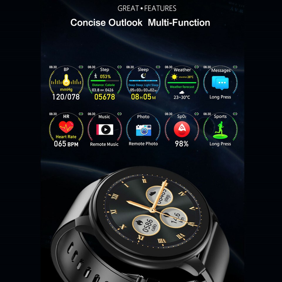 Men Women Smartwatch Calories Steps Counter Boys Girls Fitness Sport ...