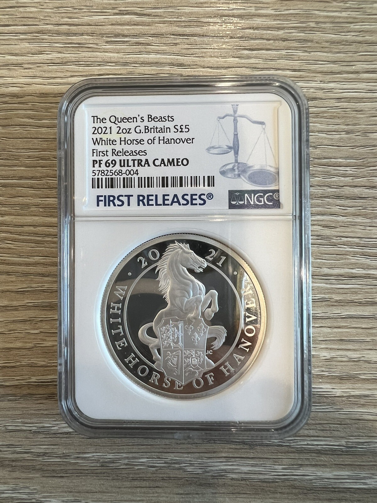 2021 Queen's Beasts 2oz Silver Proof White Horse of Hanover NGC PF69 ...