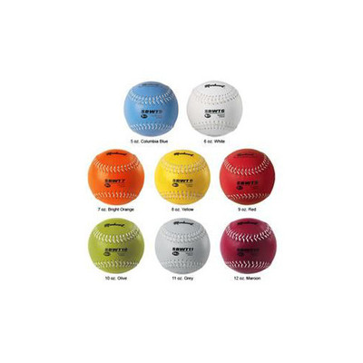 Markwort Weighted Softballs 12 inch Leather Cover Throwing Training ...