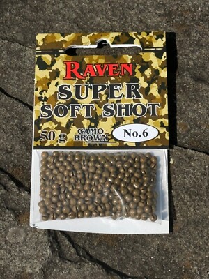 Raven Super Soft Lead Split Shot, Camo Size #6, 50 Gram Pack | eBay