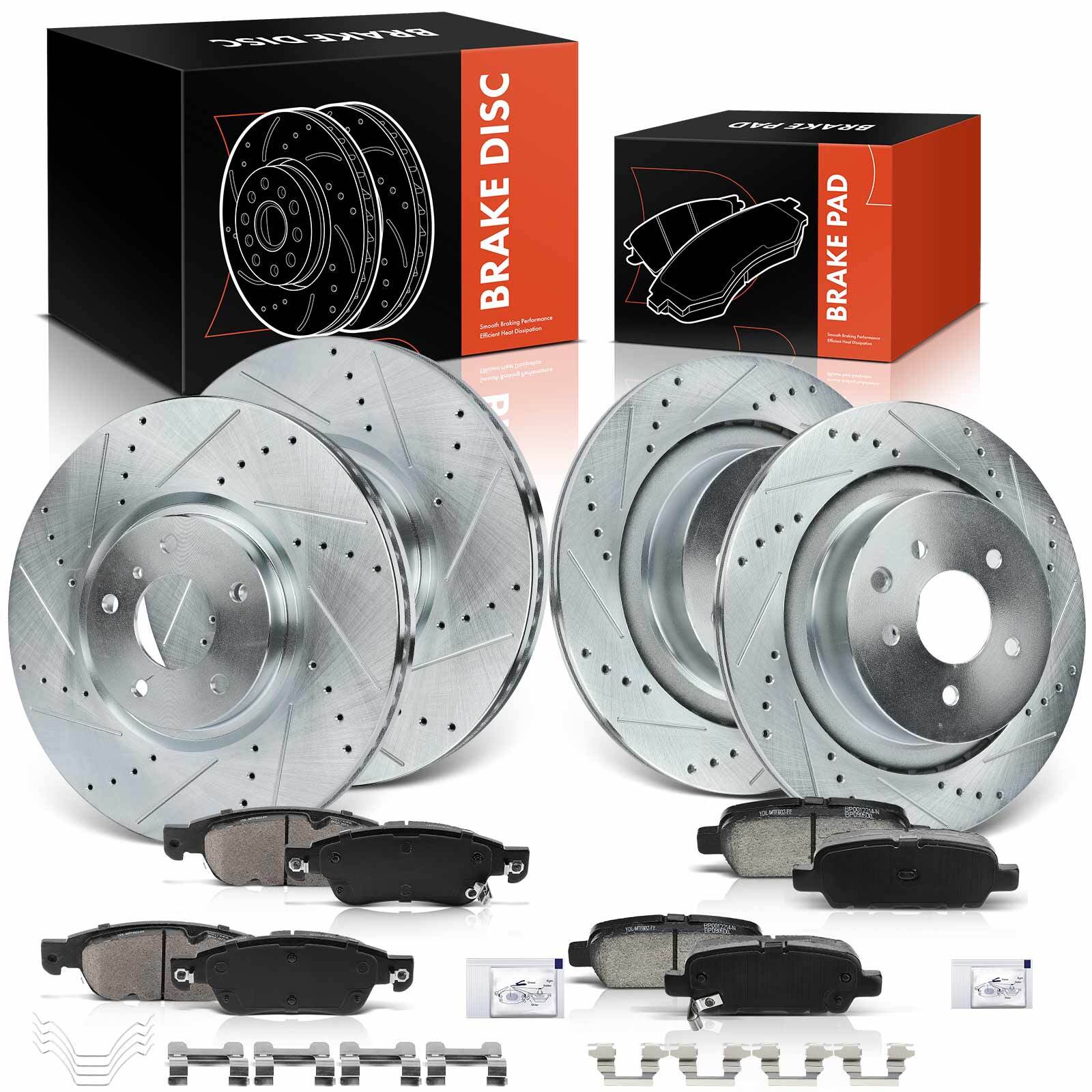 Front&Rear Drilled Rotors&Ceramic Brake Pads for INFINITI G37 08 G35 07 ...