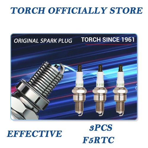 3 x TORCH F5RTC Resistor Spark Plug Replace for Champion RN11YC4 NGK ...