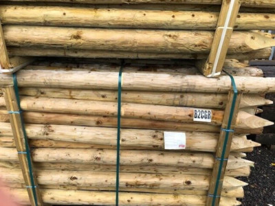 1.8m x 75/100mm round fence post | eBay UK