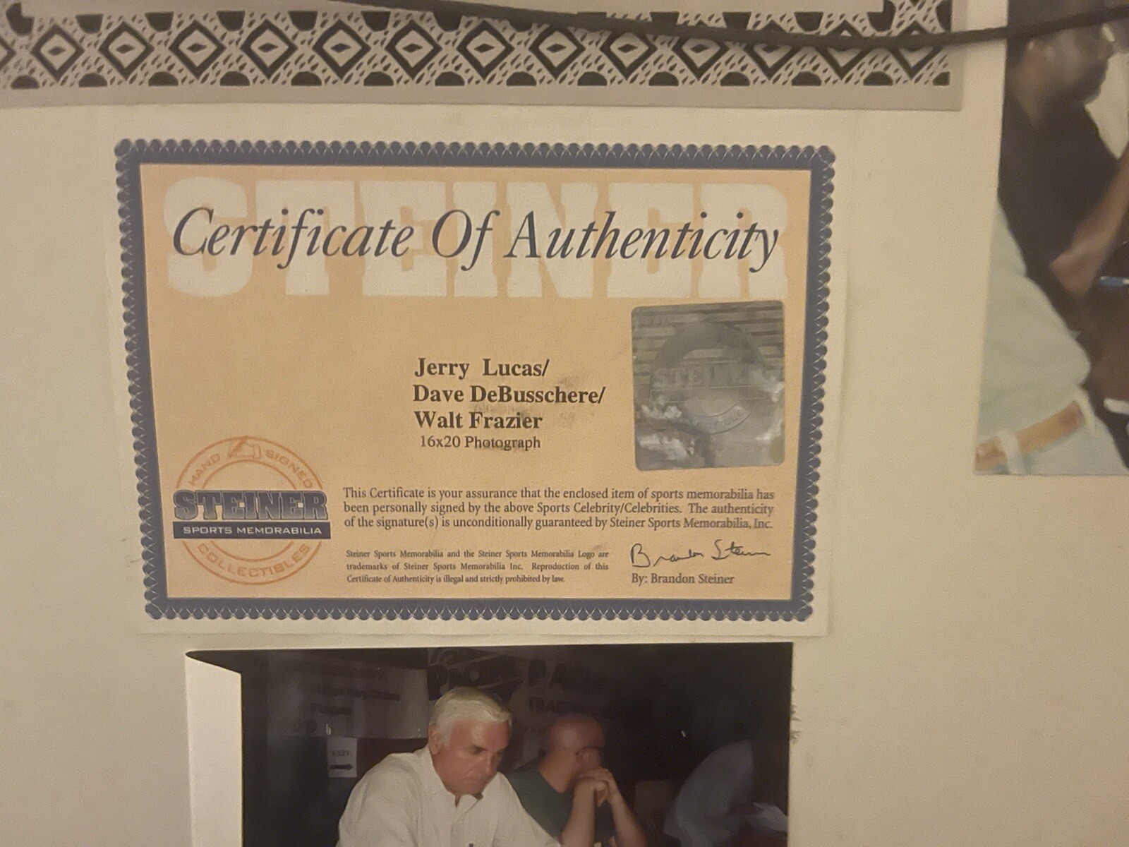 Knicks Photo Signed by Jerry Lucas / Dave DeBusschere / Walt Frazier ...