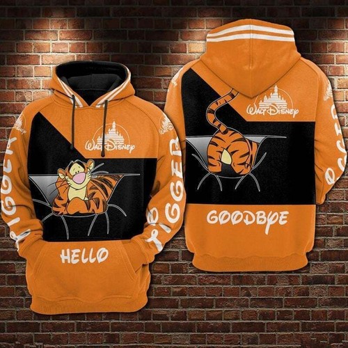 Tigger Hello And Goodbye Winnie The Pooh For Tigger Lovers 3D HOODIE ...