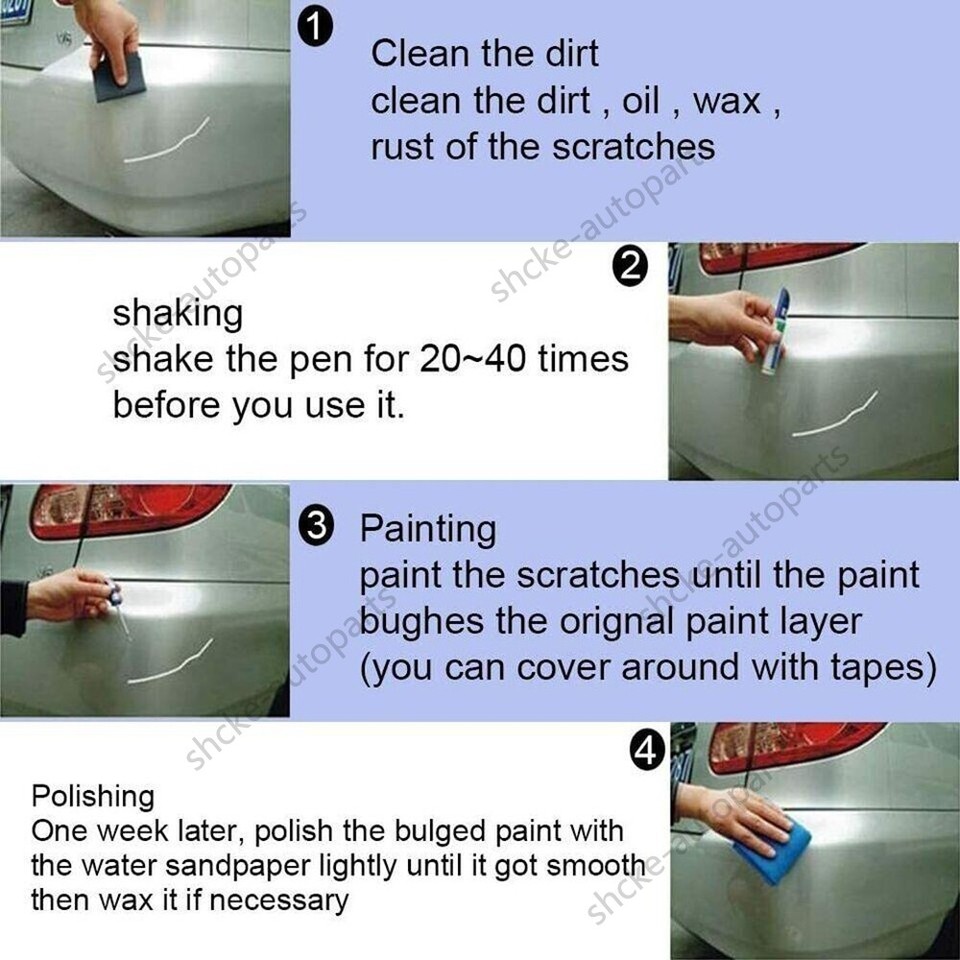 DIY Auto Paint Repair Pen Brush Car Clear Scratch Remover Touch Up Pens ...