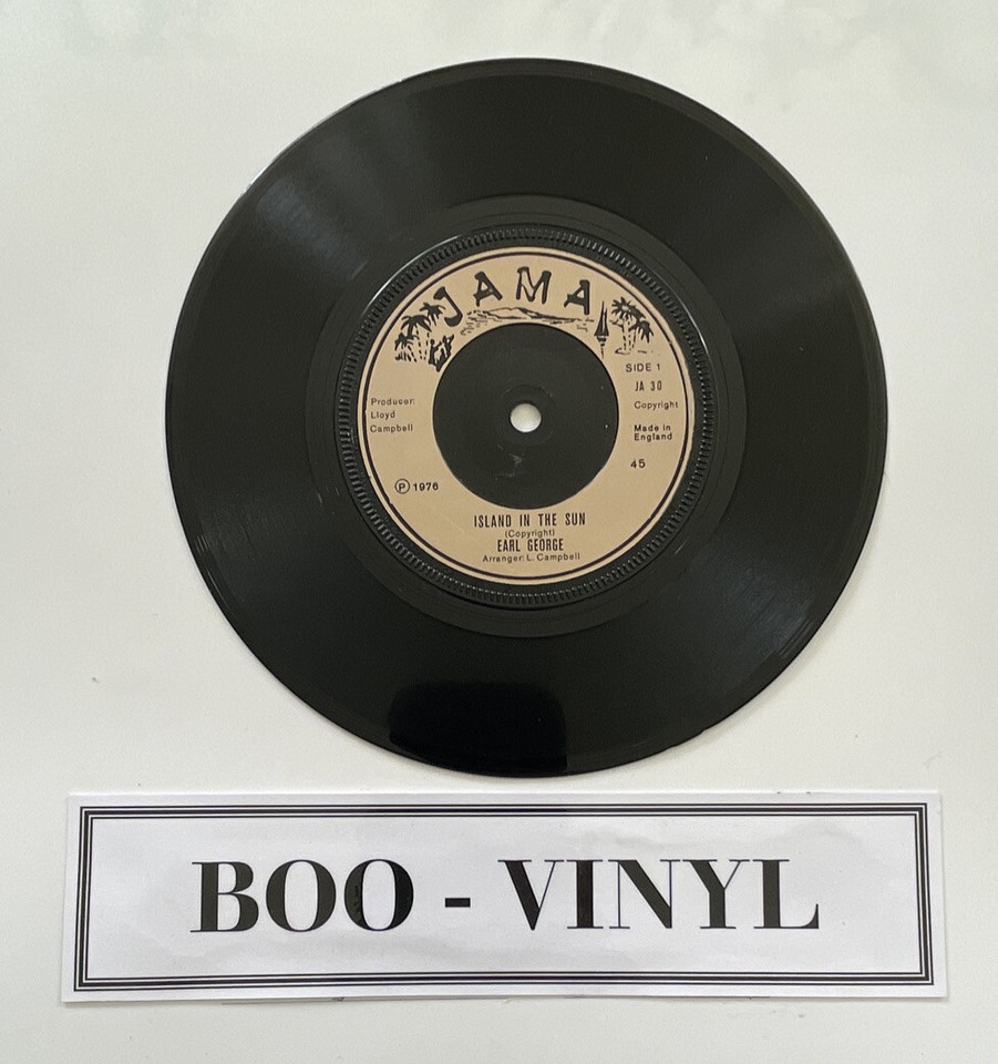 Earl George - Island In The Sun 7” Reggae Vinyl Record Jama VG+ ...