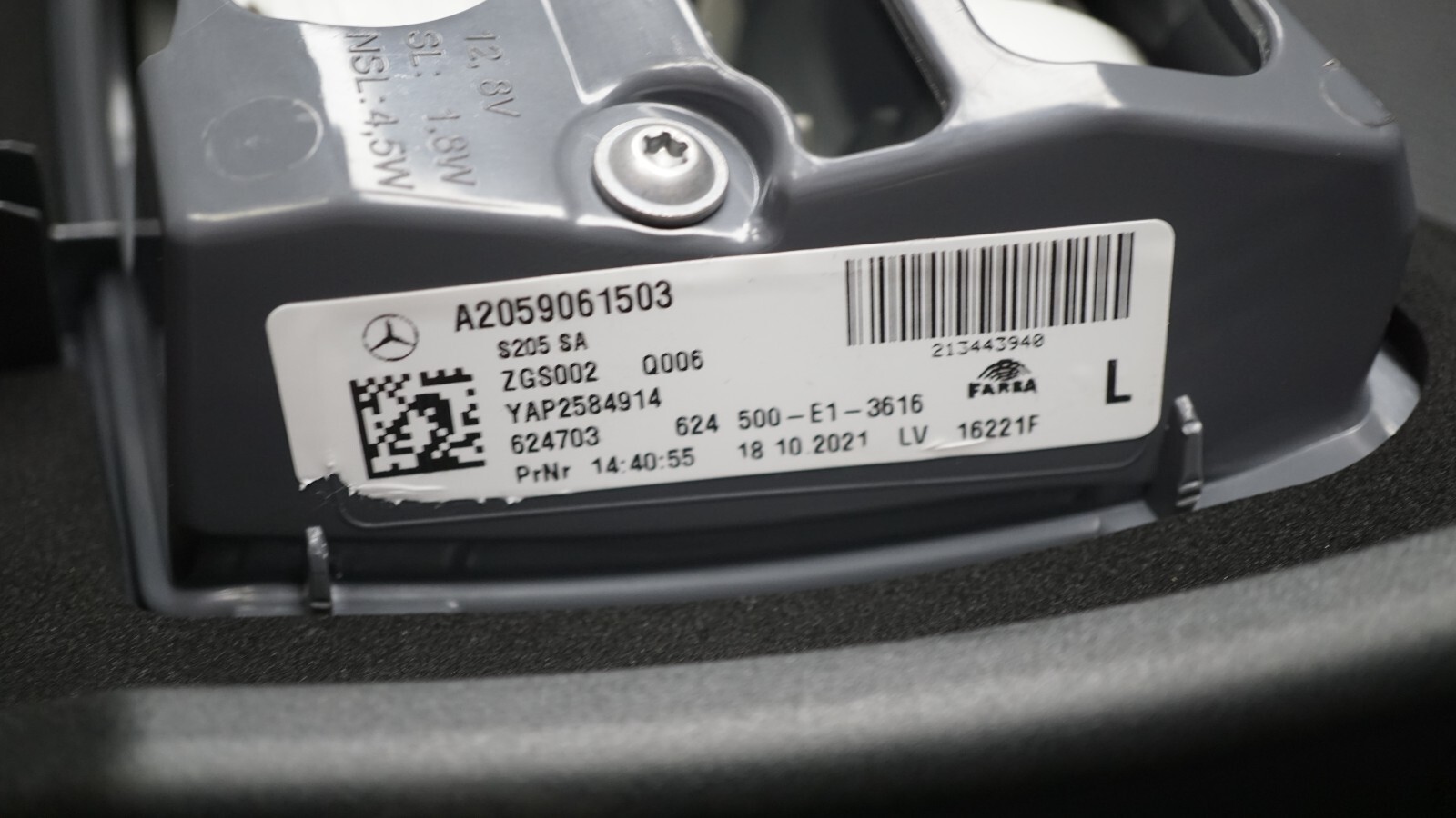 GENUINE MERCEDES BENZ C-CLASS S205 ESTATE REAR LEFT INNER LIGHT ...