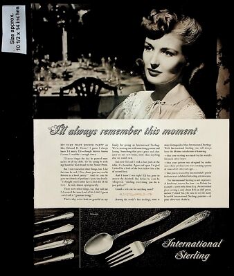 1941 International Sterling Silverware Home Woman Silver Vintage Print ...