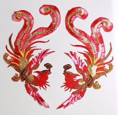 large phoenix patches applique patch motif iron on sew on bird peacock ...