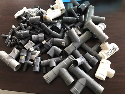 Misc Lot Of Pvc Plumbing Pieces Parts T | eBay