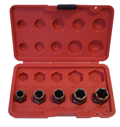 CRAFTSMAN Tools USA 5 piece Turbo Sockets Nut Bolt Extractor Set #3-5-7 ...