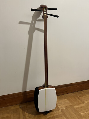 Authentic Japanese Shamisen Instrument with Bachi and Kuma | eBay