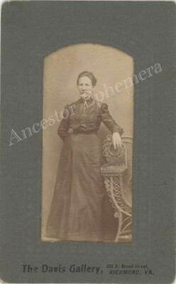 FOLKES CARDONA Cora photo b 1872 Richmond VA Joanna GILL William ...