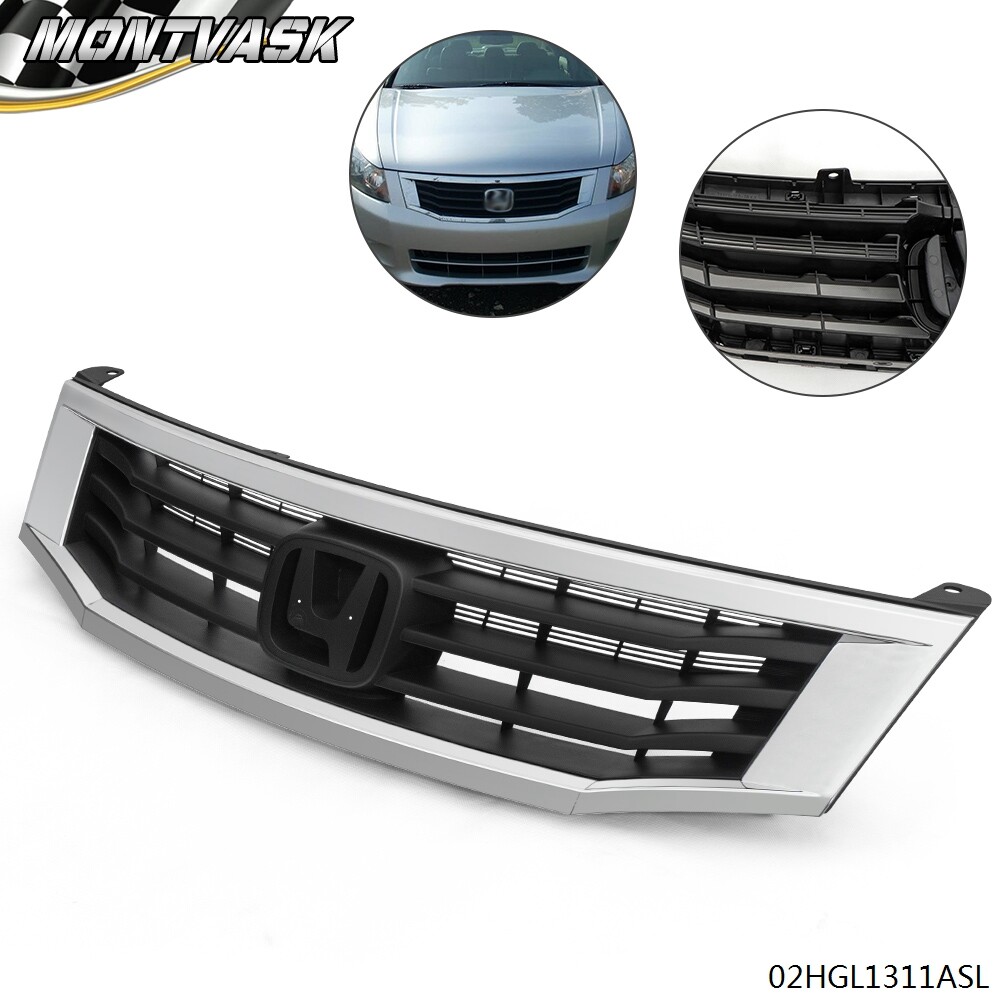 Fit For 2008-2010 Honda Accord Sedan Chrome Trim Front Bumper Upper ...