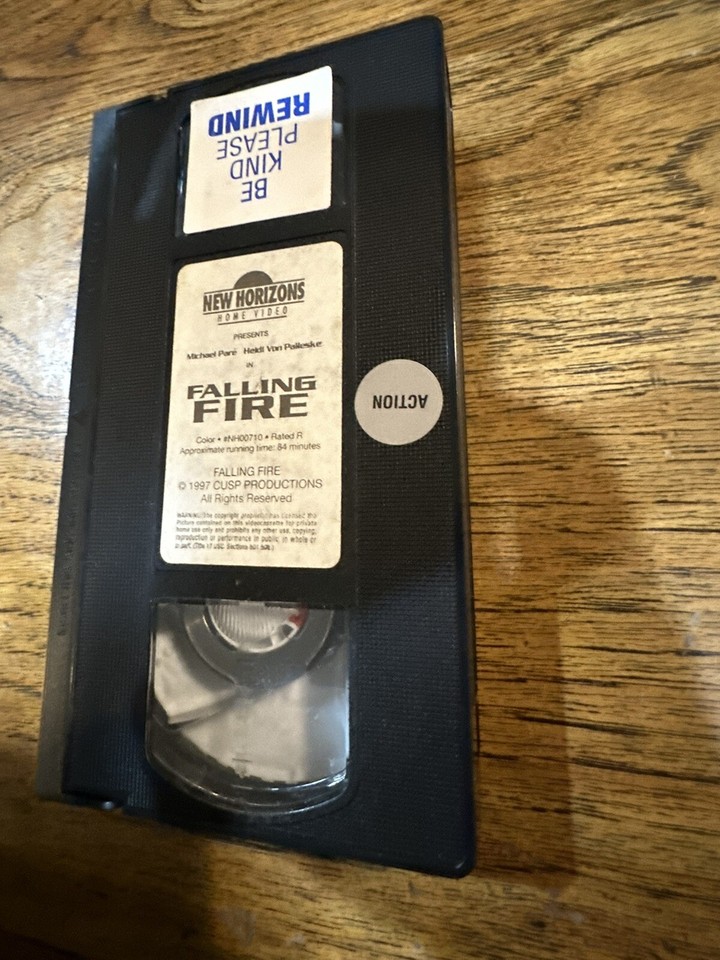 Falling Fire VHS Action Michael Pare New Horizons Home Video 1997 ...