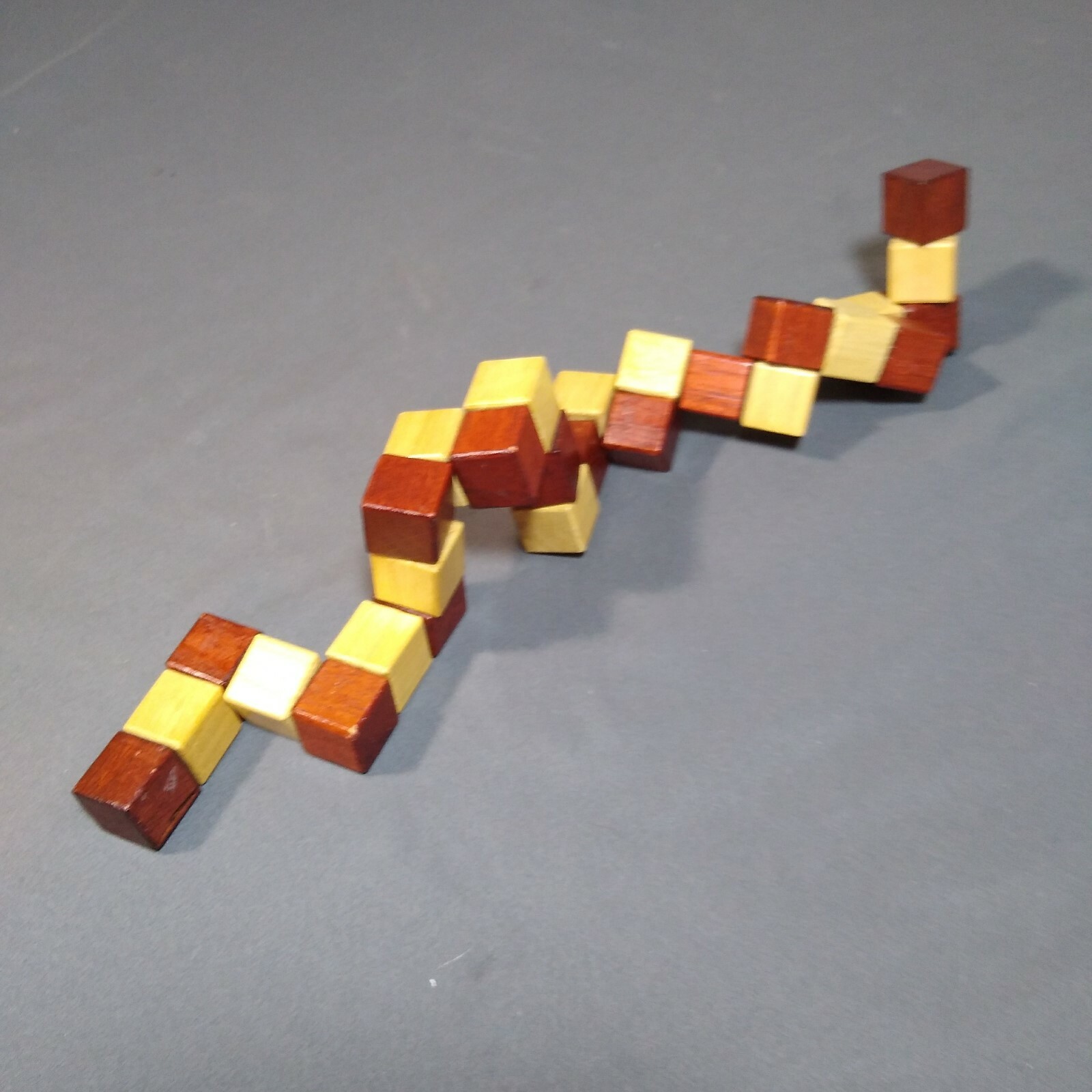 Wooden Cube Interlocking Puzzle 27 Square Blocks Undone Brain Teaser ...