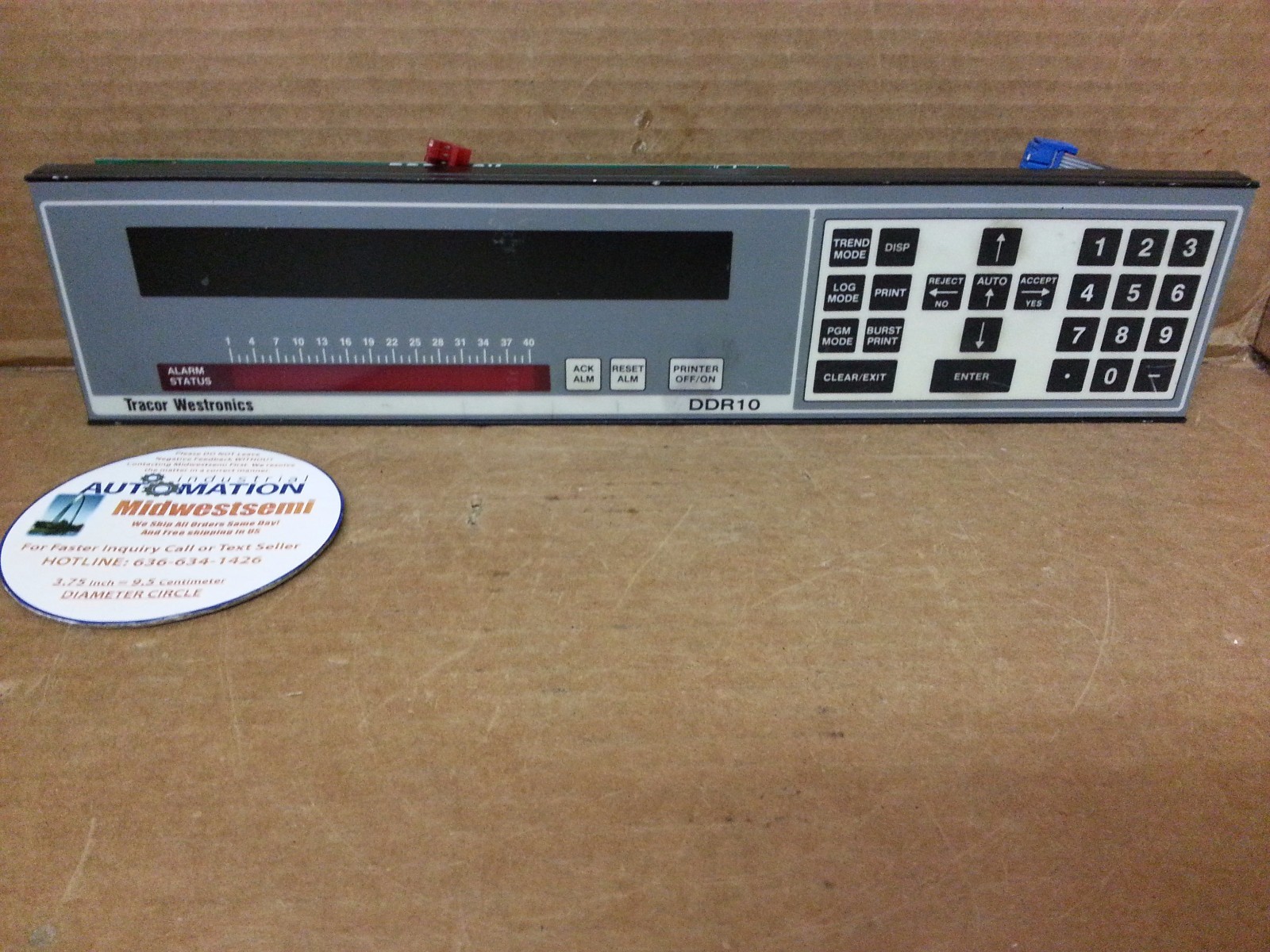 WESTRONICS DDR10 MULTIBANK CHART RECORDER INTERFACE PANEL SHIPS SAME ...