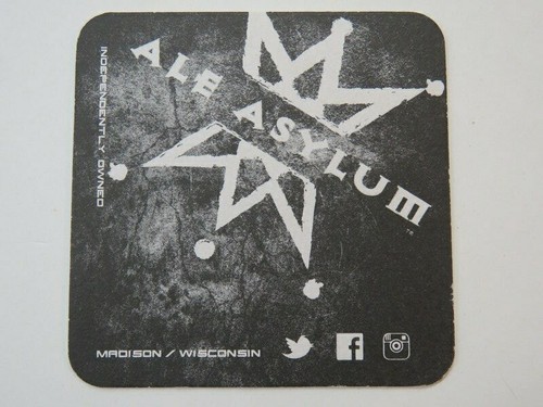 Beer Bar COASTER ~ ALE ASYLUM Brewing ~ Madison, WISCONSIN ~ Thirst ...