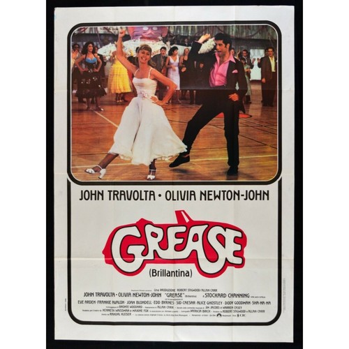 Grease Poster John Travolta Olivia Newton Brillantina 1st Edition 1978 ...
