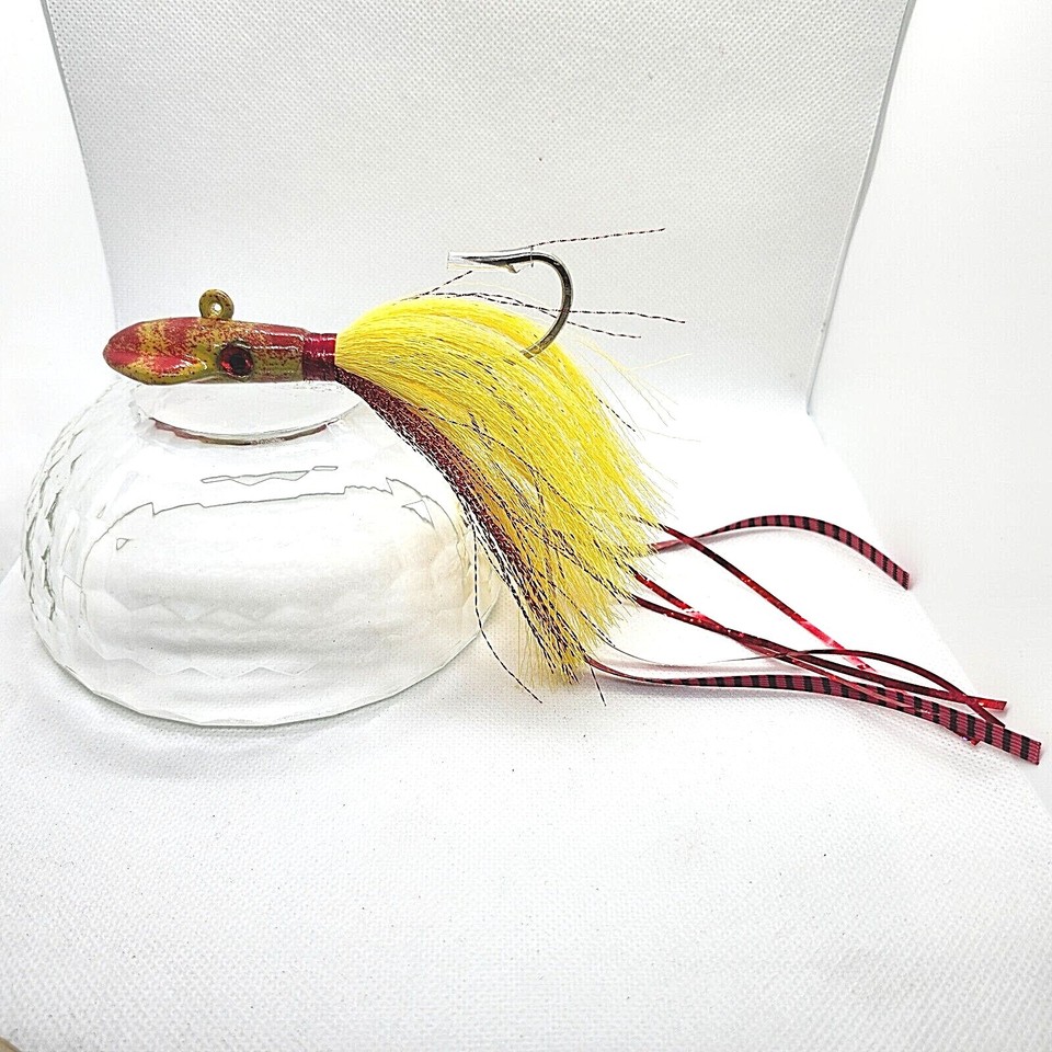 3 oz COBIA, GROUPERS, SNAPPER, TROUT, SALMON, BUCKTAIL JIG, 8/0 HOOK ...