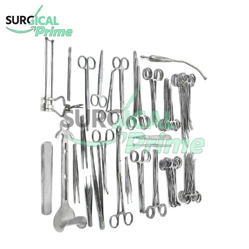 50Pcs Basic Laparotomy Surgical Instruments Set – Stainless Steel Tools ...