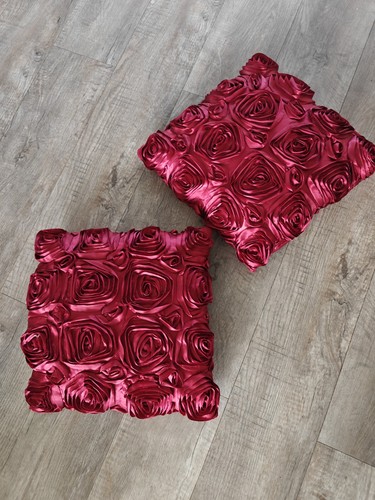 Red Rose Decorative Cushion / Pillow/Throw Burgundy Red | eBay UK